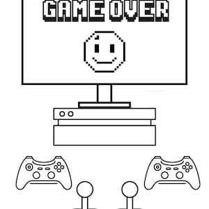 Gaming Coloring Pages, Gaming PDF, Gaming Printables, Gamer Coloring ...