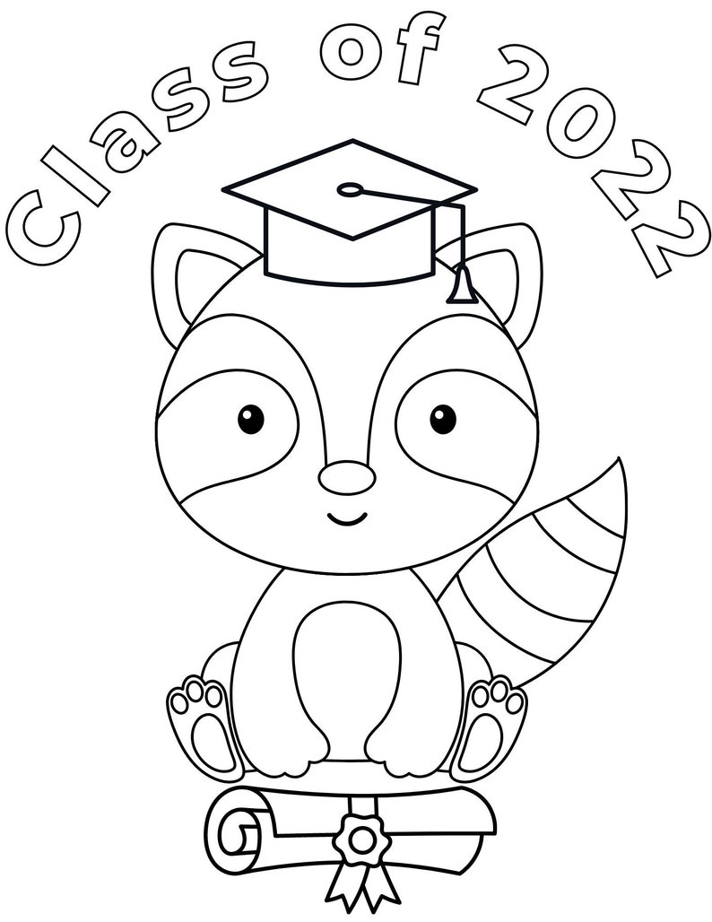 Graduation Coloring Pages Graduation PDF Graduation | Etsy