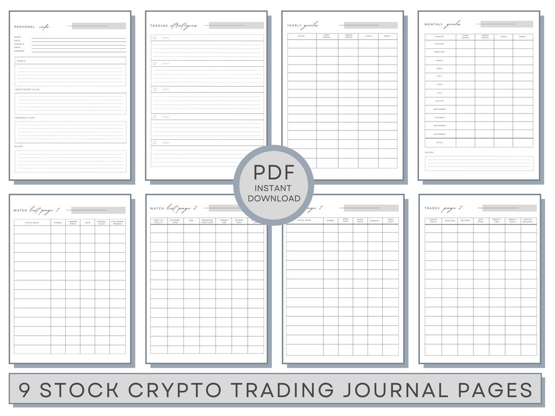 Stock Trading Log Book: Notebook for Trading and Investing to Record ...