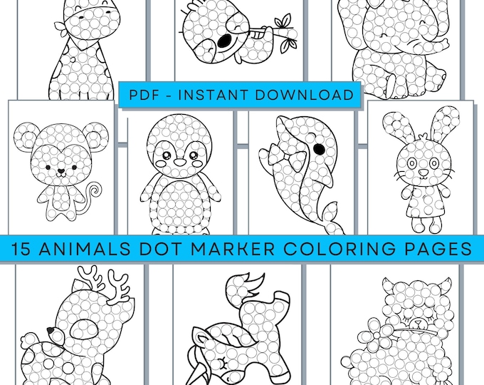 Spring Animals Dot Marker Printables/ Do a Dot Printable/ Baby Animals ...