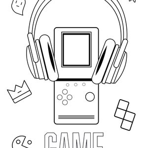 Gaming Coloring Pages, Gaming PDF, Gaming Printables, Gamer Coloring ...