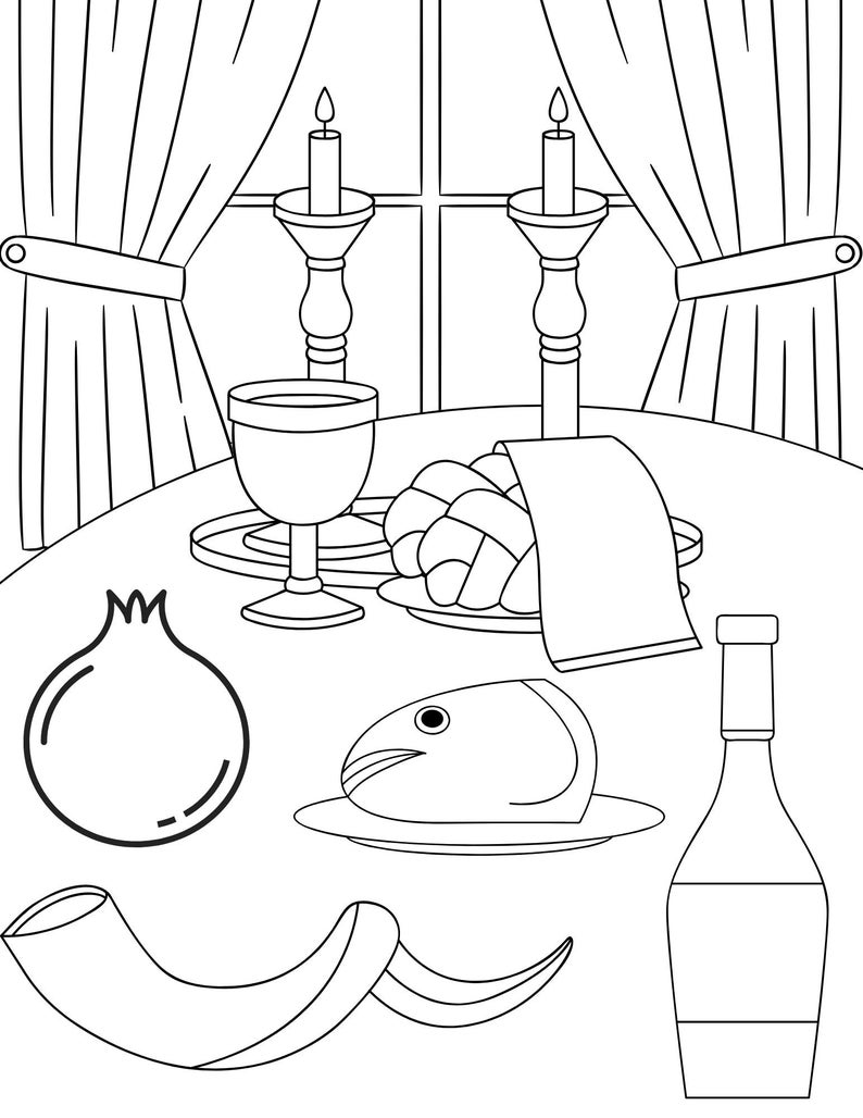 Jewish Holiday Coloring Pages, Purim Coloring Pages, Hanukah Coloring ...