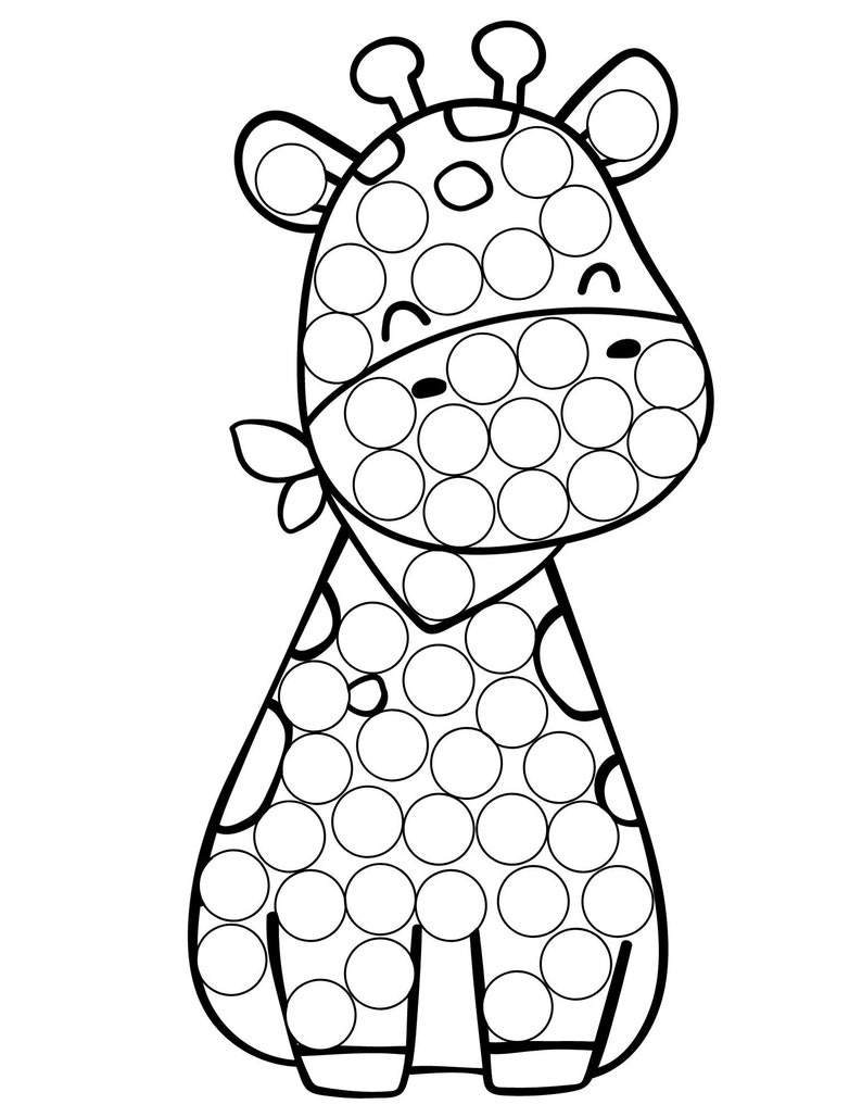 Animals Dot Marker Coloring Pages, Animals Dot Marker Printables ...