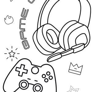 Gaming Coloring Pages, Gaming PDF, Gaming Printables, Gamer Coloring ...