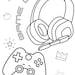 Gaming Coloring Pages, Gaming PDF, Gaming Printables, Gamer Coloring ...