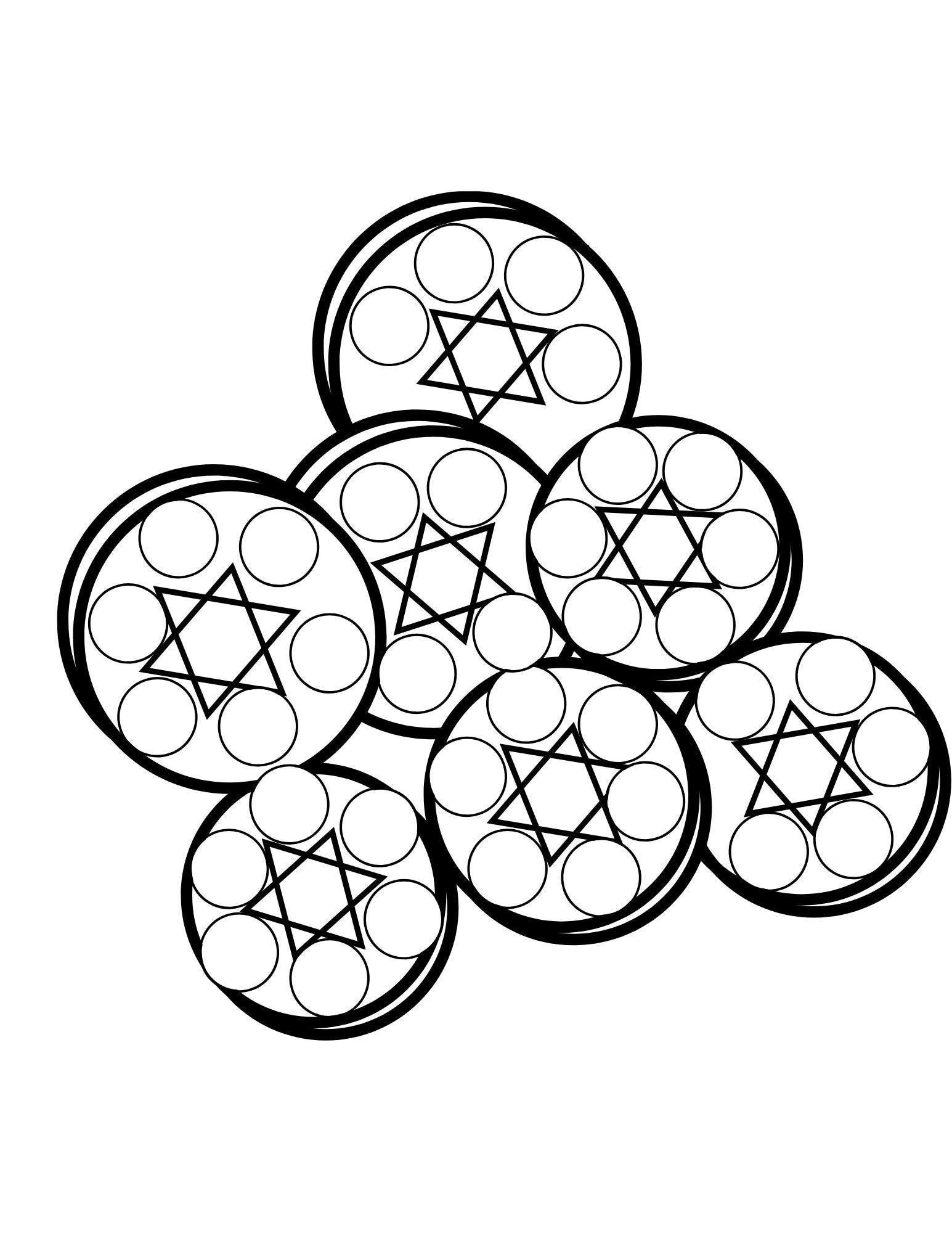 Hanukkah Dot Marker Coloring Pages, Hanukkah Do a Dot, Jewish Coloring ...