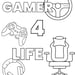 Gaming Coloring Pages, Gaming PDF, Gaming Printables, Gamer Coloring ...