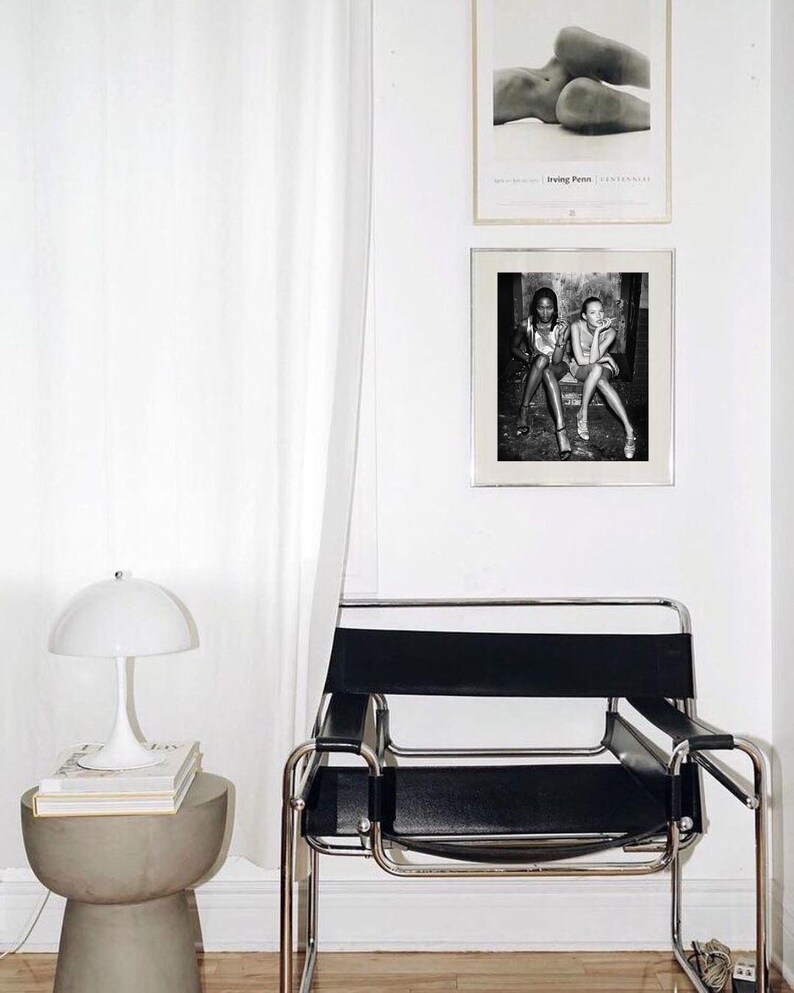 90s Supermodel Duo Kate Moss and Naomi Campbell Poster | Black & White ...