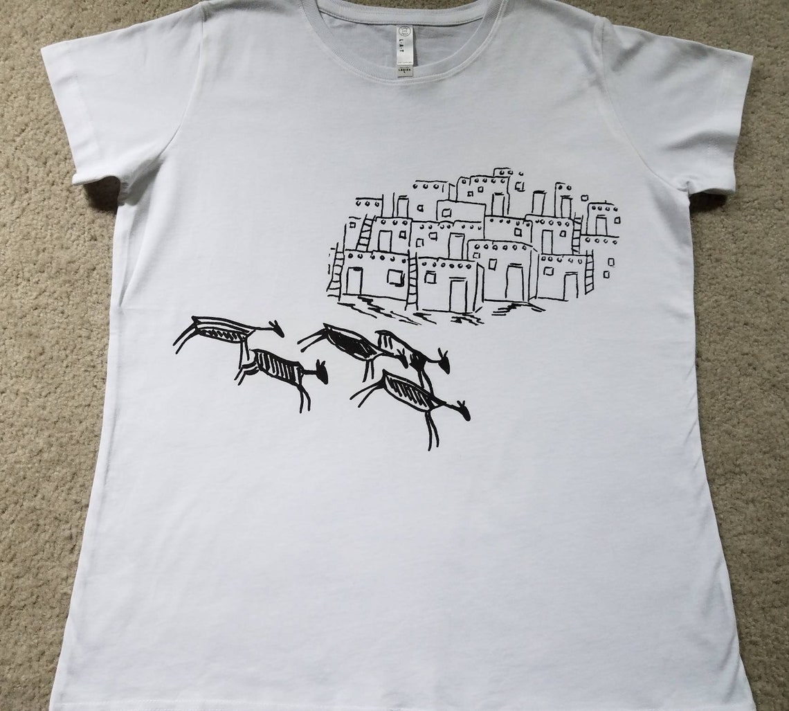 Pueblo Herd of Deer Text by Edgar Allan Poe Woman's XL | Etsy