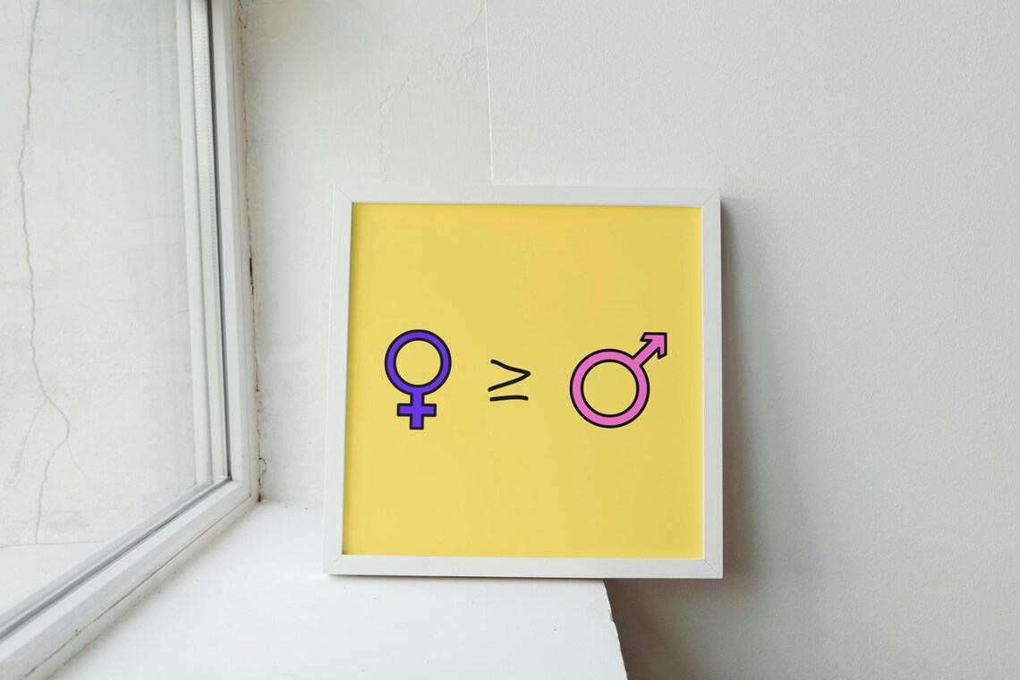 Gender Equality Wall Art PNG Feminist Printable Modern Empowerment ...