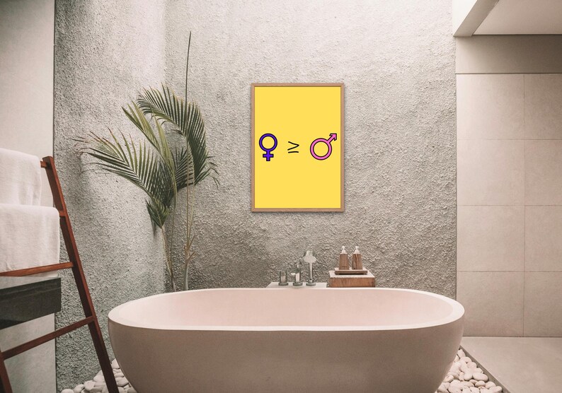 Gender Equality Wall Art PNG Feminist Printable Modern Empowerment ...