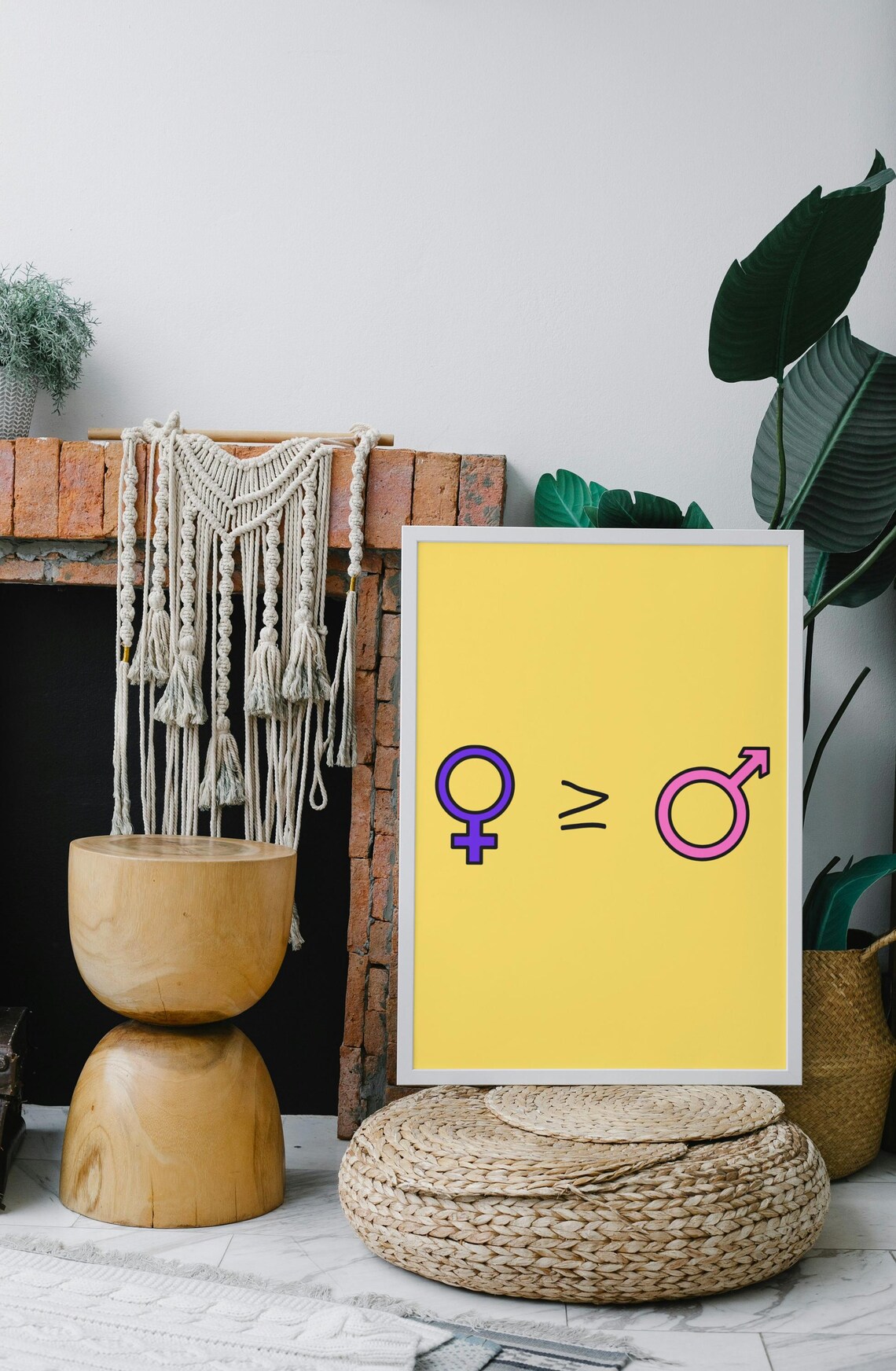 Gender Equality Wall Art PNG Feminist Printable Modern Empowerment ...