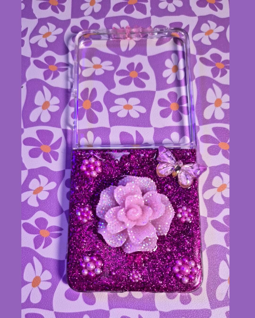 Samsung Zflip 7 Case - Pink Sparkles - Etsy