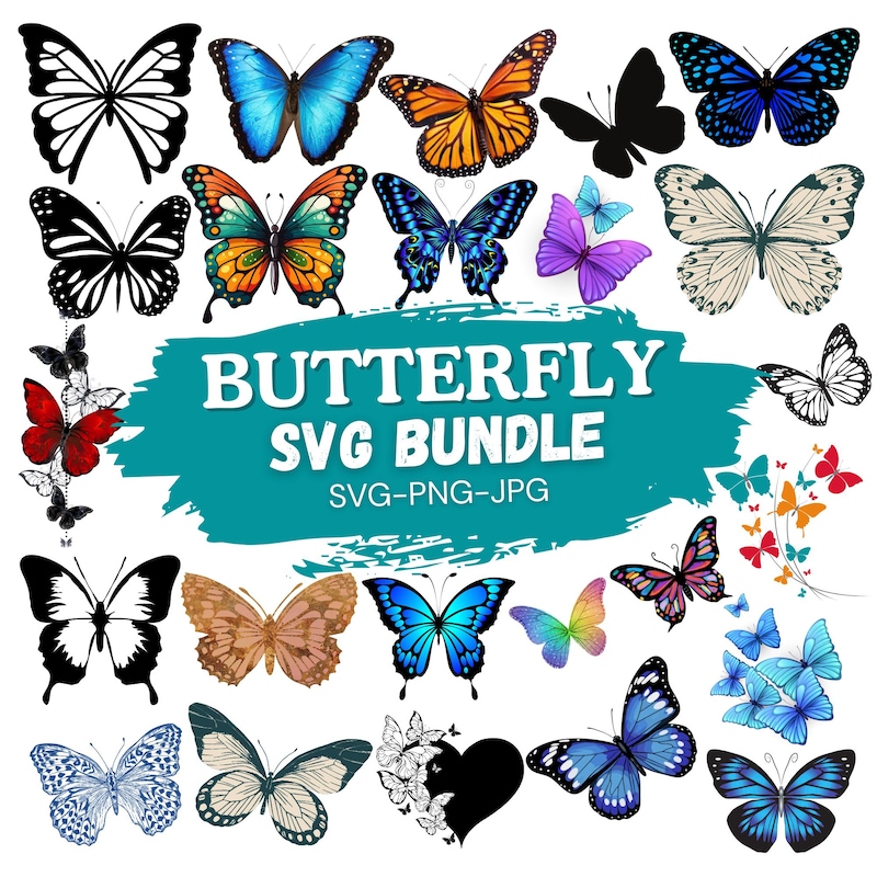 Butterfly Wing Svg - Etsy