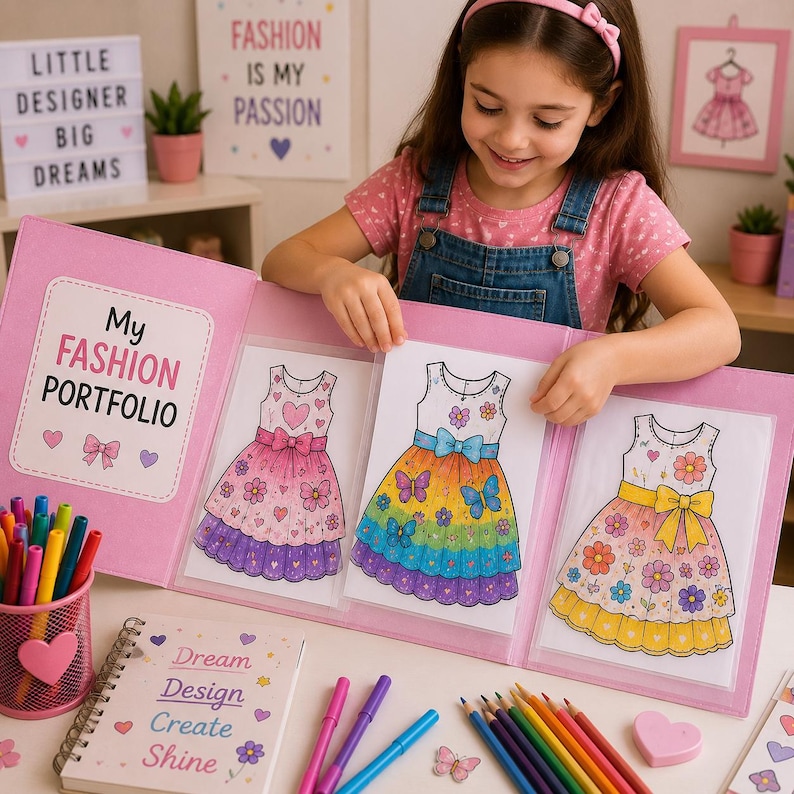Baby Fashion Designer Activity Book | Kids Dress Design Coloring Pages ...