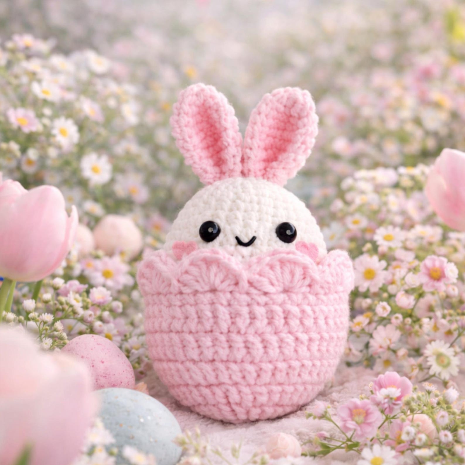 Crochet Easter Bunny Egg Pattern | Beginner Amigurumi DIY (PDF Tutorial ...