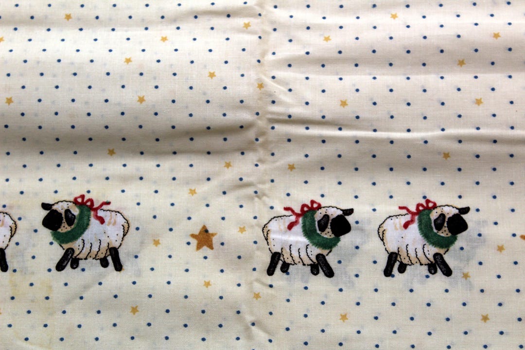 2for1 Christmas Sheep & Peace on Earth Fabric Cotton - Etsy