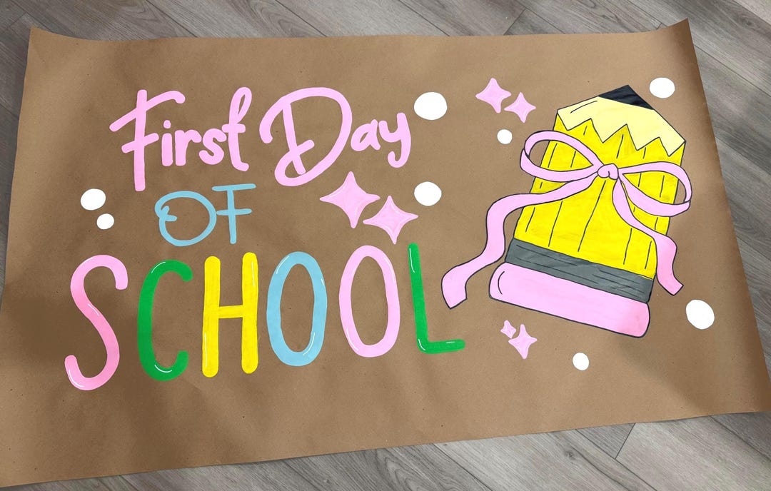 Back to School Painted Banner - Etsy