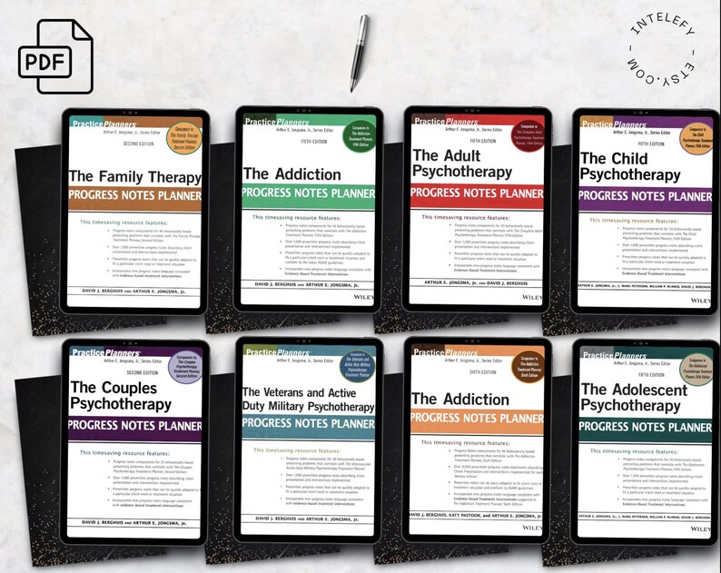 Progress Notes Planner Bundle 8 PDF Set, Progress Notes Planner Book ...