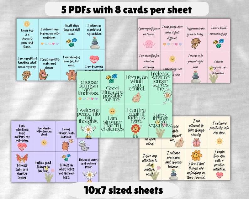Printable Positive Affirmation Cards | New Year Affirmations for Kids ...