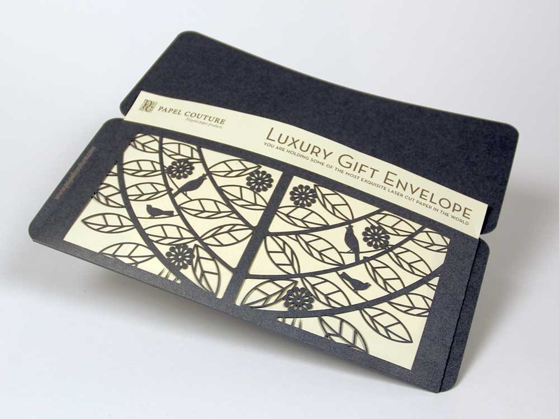 Laser Cut Gift Envelope Set of 6 Unique Beautiful | Etsy