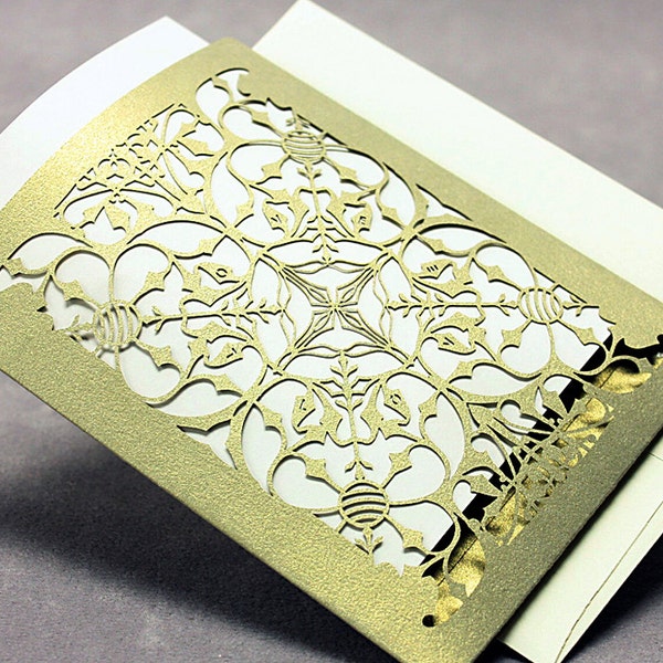 Laser Cut Invitation Sleeves - Etsy