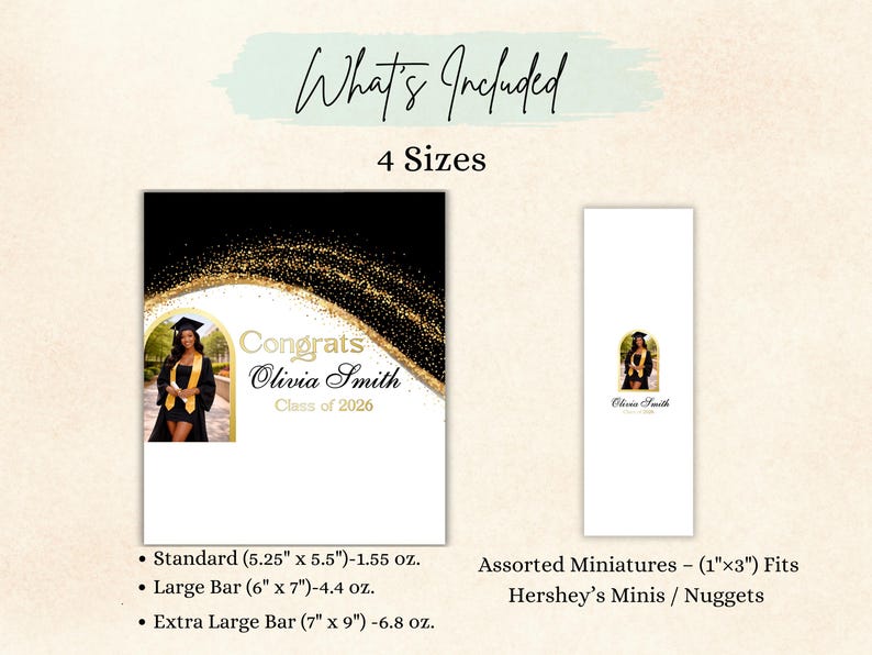Graduation Chocolate Wrapper Template, Editable Canva Candy Bar Wrapper ...