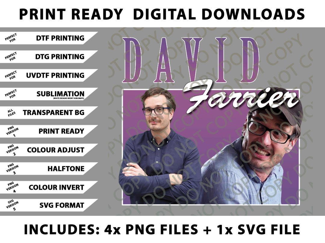 David Farrier Png Bundle, Digital Downloads - Etsy