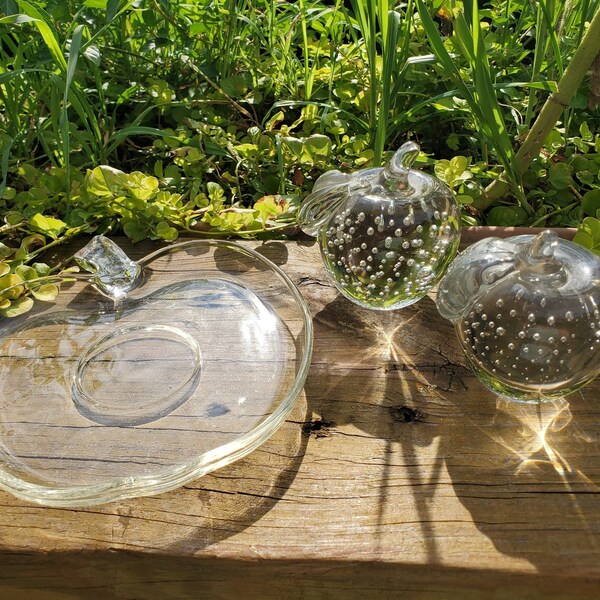 Vintage Glass Apples - Etsy