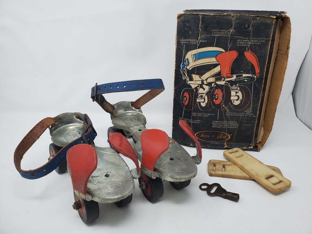 Fantastic Vintage Roller Skates Metal Adjustable Original Key and Box ...