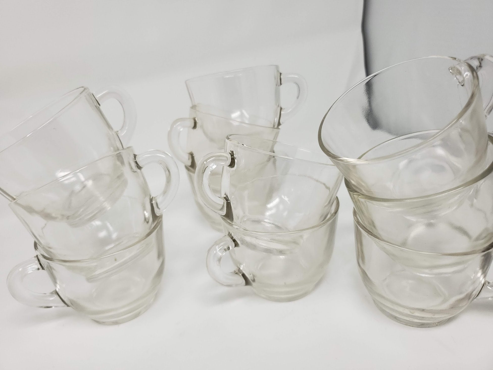 Mixed Lot of 19 Punch Bowl Cups Vintage Glass Cocktail Glasses Party ...