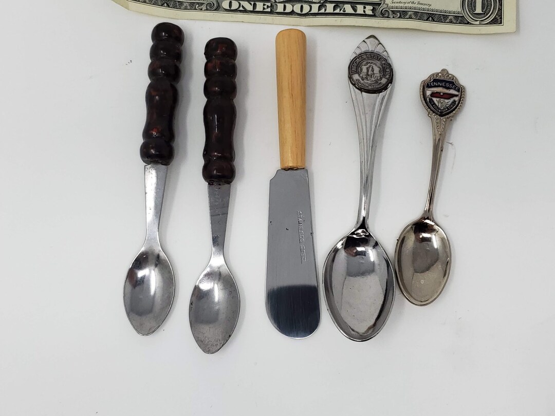 6 Tiny Spoon Set Stainless Steel Vintage Eastern Star, Virginia ...
