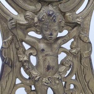 Antique Cherub Mantle Clock, Gold Cast Iron Scrollwork (pat. 1906) - Etsy