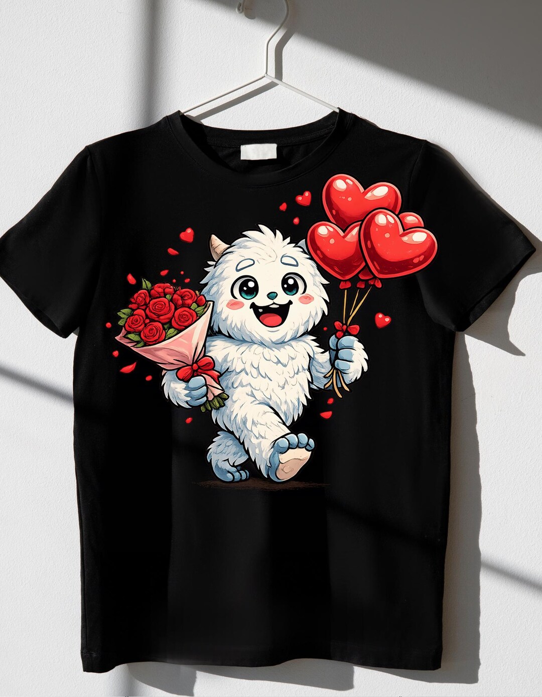 Kawaii Yeti Valentine Clipart – Love Monster PNG PDF - Etsy