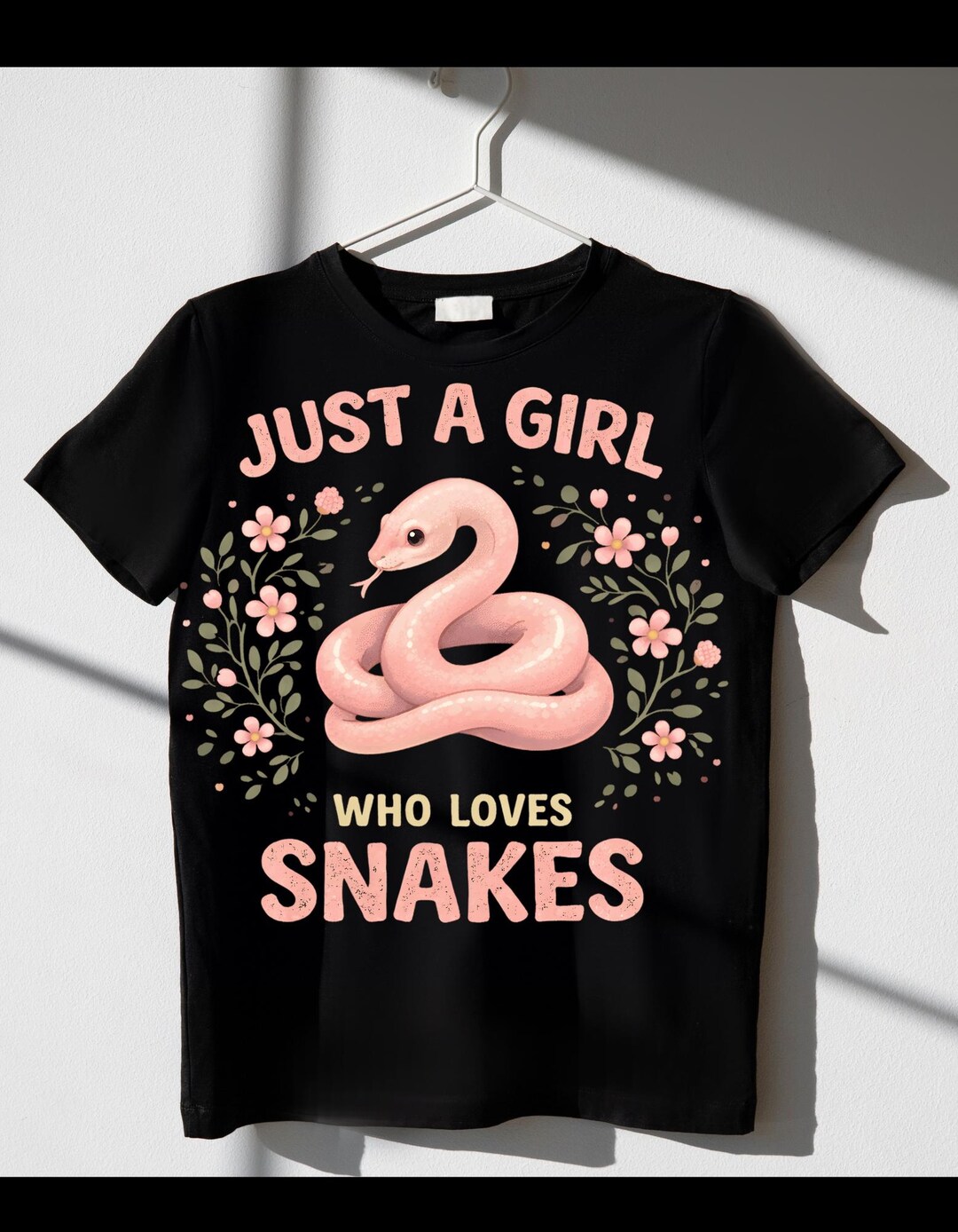 Just a Girl Who Loves Snakes PNG Cute Snake Lover Design Reptile Floral ...