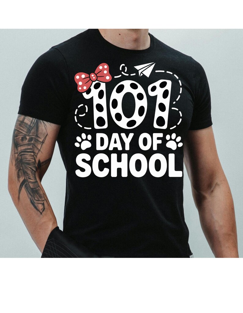 101 Day of School PNG Cute Dalmatian Style Number Design Kids Teacher ...