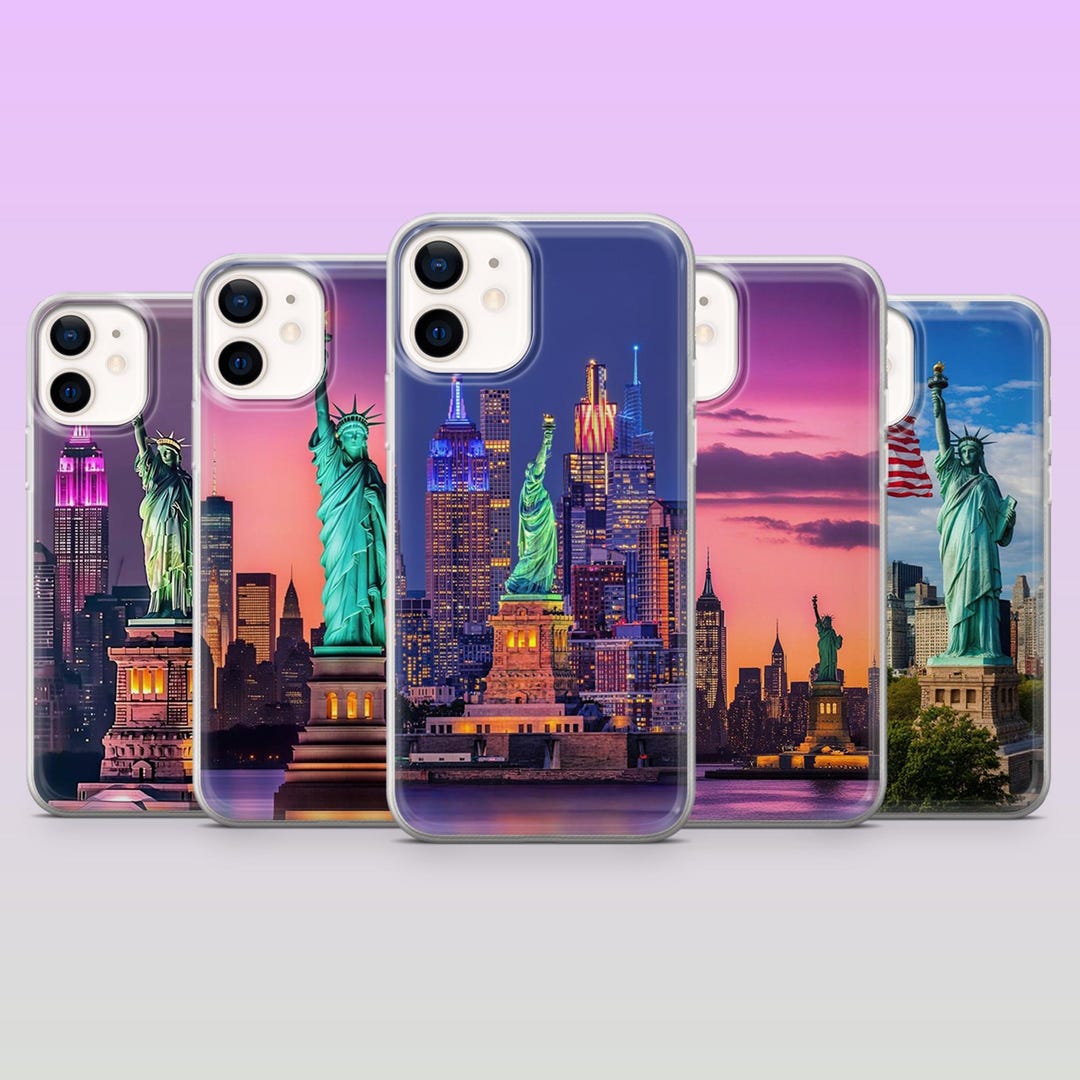 NYC Phone Case Cityscape USA Cover for iPhone 17pro, 16, 15, 14, 13, 12 ...