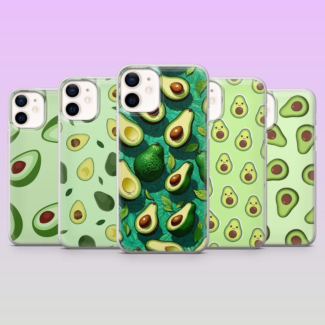 Avocado Phone Case Food Green Aesthetic Cover for iPhone 17pro, 16, 15 ...