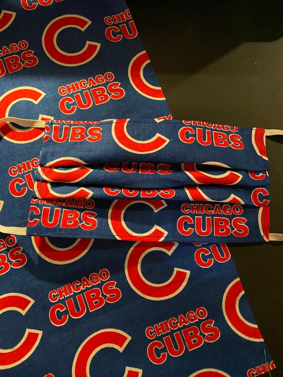Cotton Chicago Cubs Face Mask Adult or Kid Size Inside Pocket | Etsy