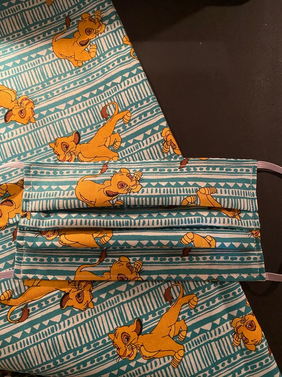 Cotton Disney Lion King Simba Face Mask Adult or Kid Size | Etsy