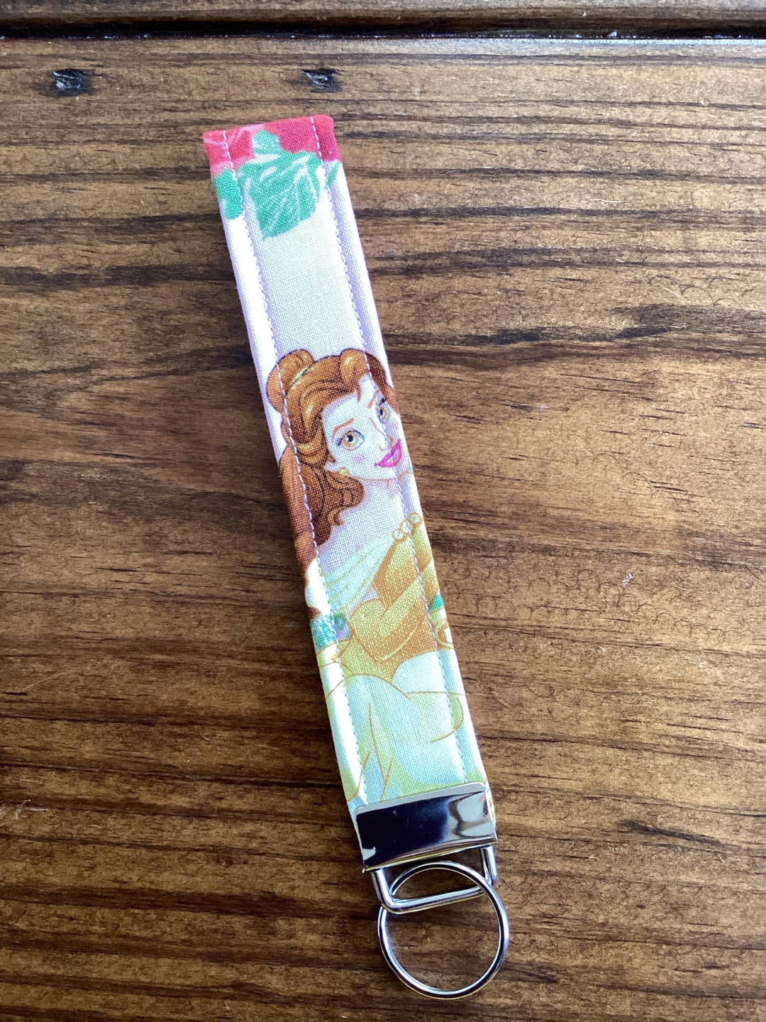 Disney Princess Belle Beauty and the Beast Mrs. Pots Chip Wristlet Key ...