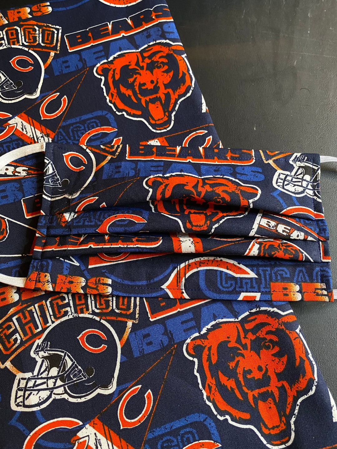 Cotton Chicago Bears Football Face Mask Adult or Kid Size, Inside ...