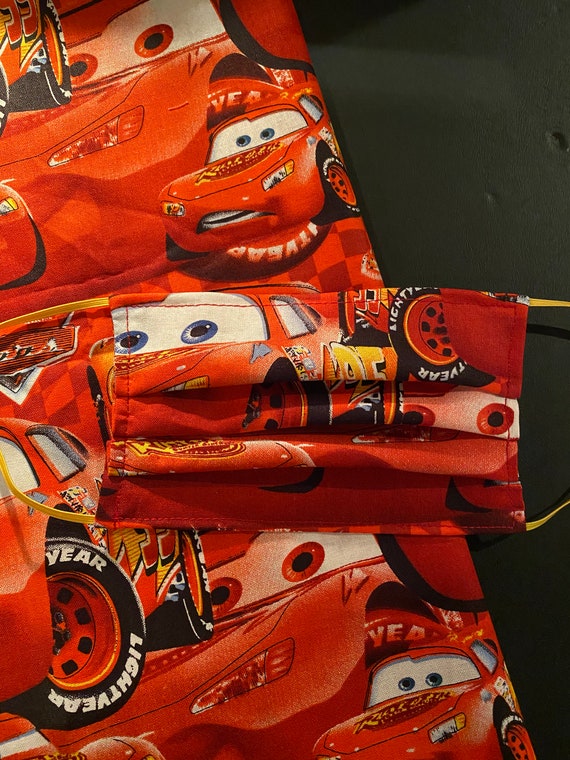 Cotton Disney Pixar Cars Face Mask Adult or Kid Size Inside | Etsy