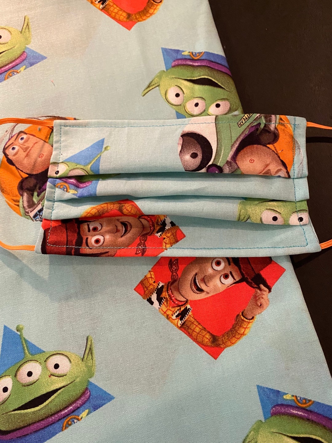 Cotton Disney Toy Story Buzz Woody and Alien Face Mask Adult or Kid ...