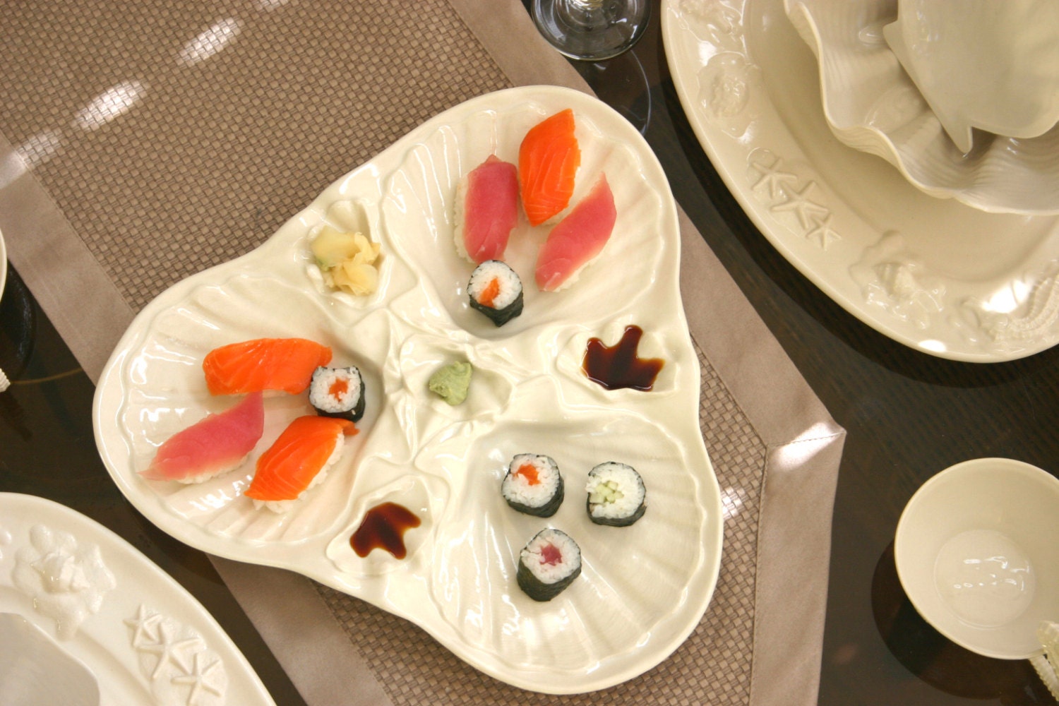 Porcelain Scallop Shell Serving Platter | Etsy