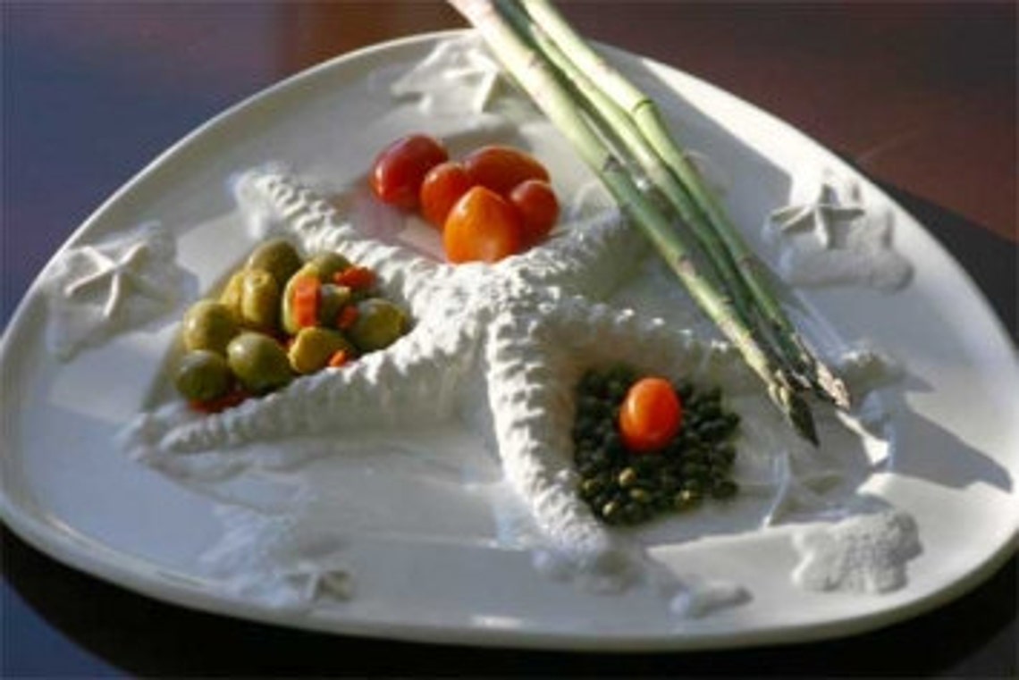 Porcelain Starfish Sectional Serving Platter - Etsy