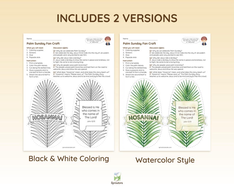 Easter Craft Bundle — 6 Printable Holy Week Activities for Kids + Bonus ...