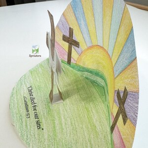 3D Cross Paper Craft for Kids • Easter Sunday School Activity ...
