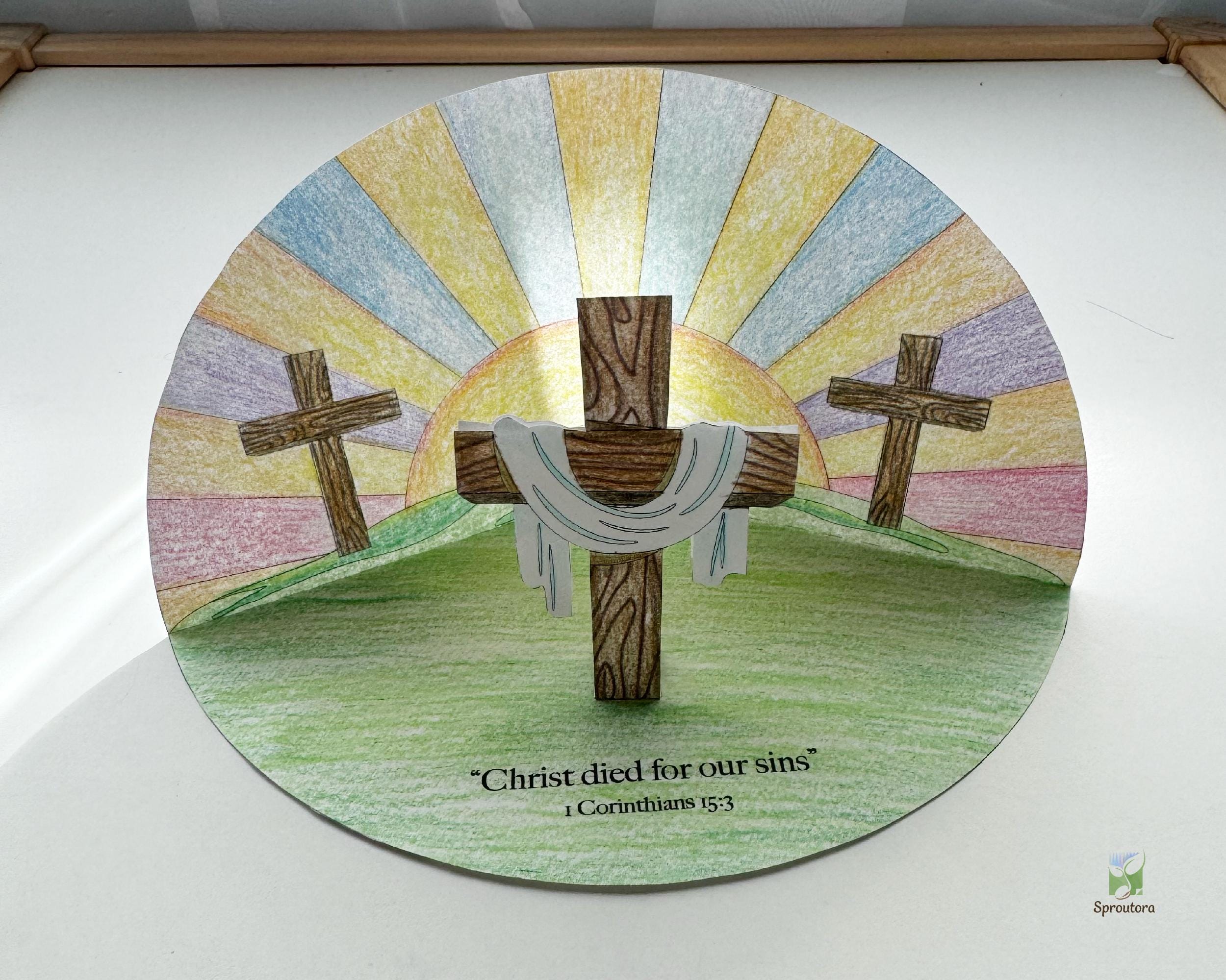 3D Cross Paper Craft for Kids • Easter Sunday School Activity ...