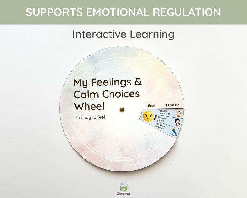 Kids Feelings Wheel & Coping Skills Spinner Craft • Interactive ...